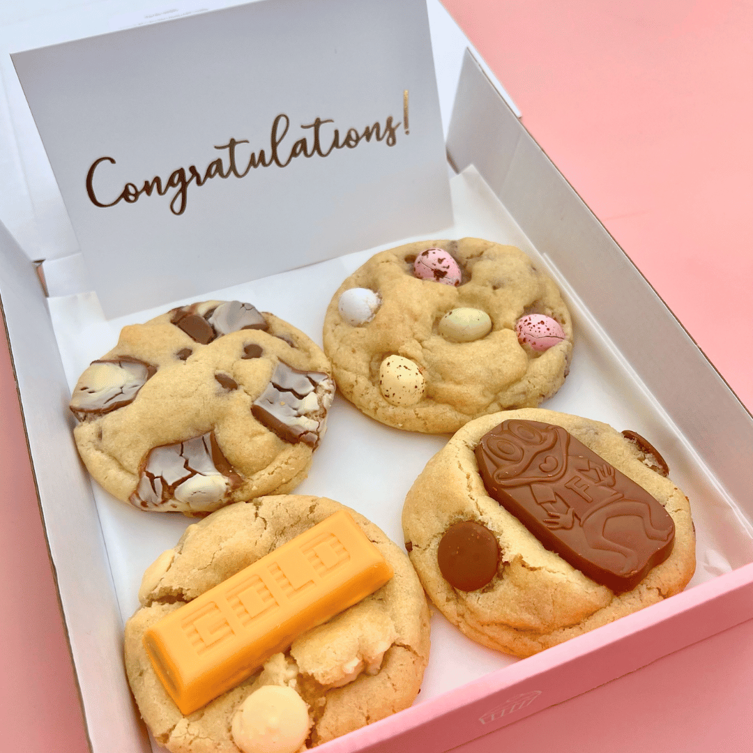 Congratulations Cookies | Stuffed NYC Cookie Gift Box | Blondies Bakes